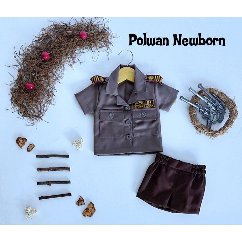 Jual Kostum Polwan/Baju Polisi Anak/Kostum Newborn Photography | Shopee ...