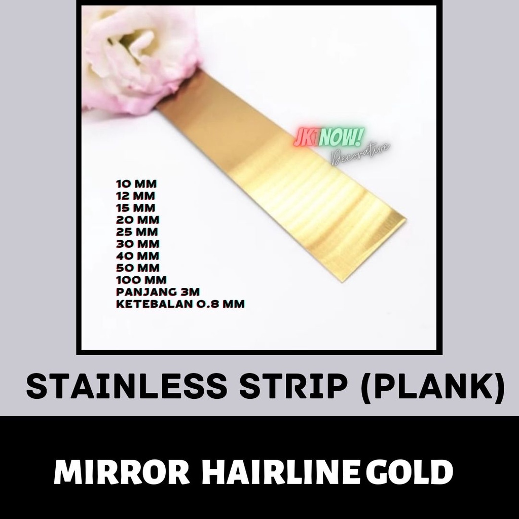 Jual LIST PLAT STRIP 100 mm | LIS STRIP MIRROR STAINLESS STEEL 201 ...
