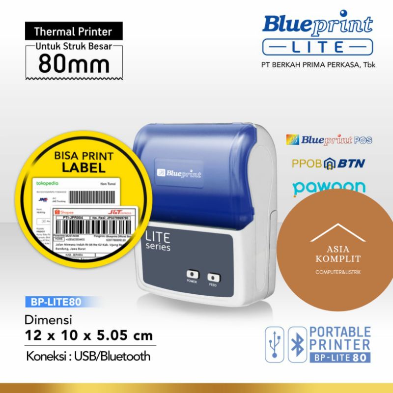 Jual BLUEPRINT Printer Thermal Bluetooth Blueprint 80MM BP-Lite 80 ...