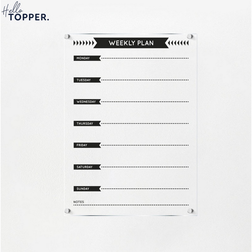 Jual Planner Harian Papan Jadwal Akrilik | Wall Planner | Schedule ...