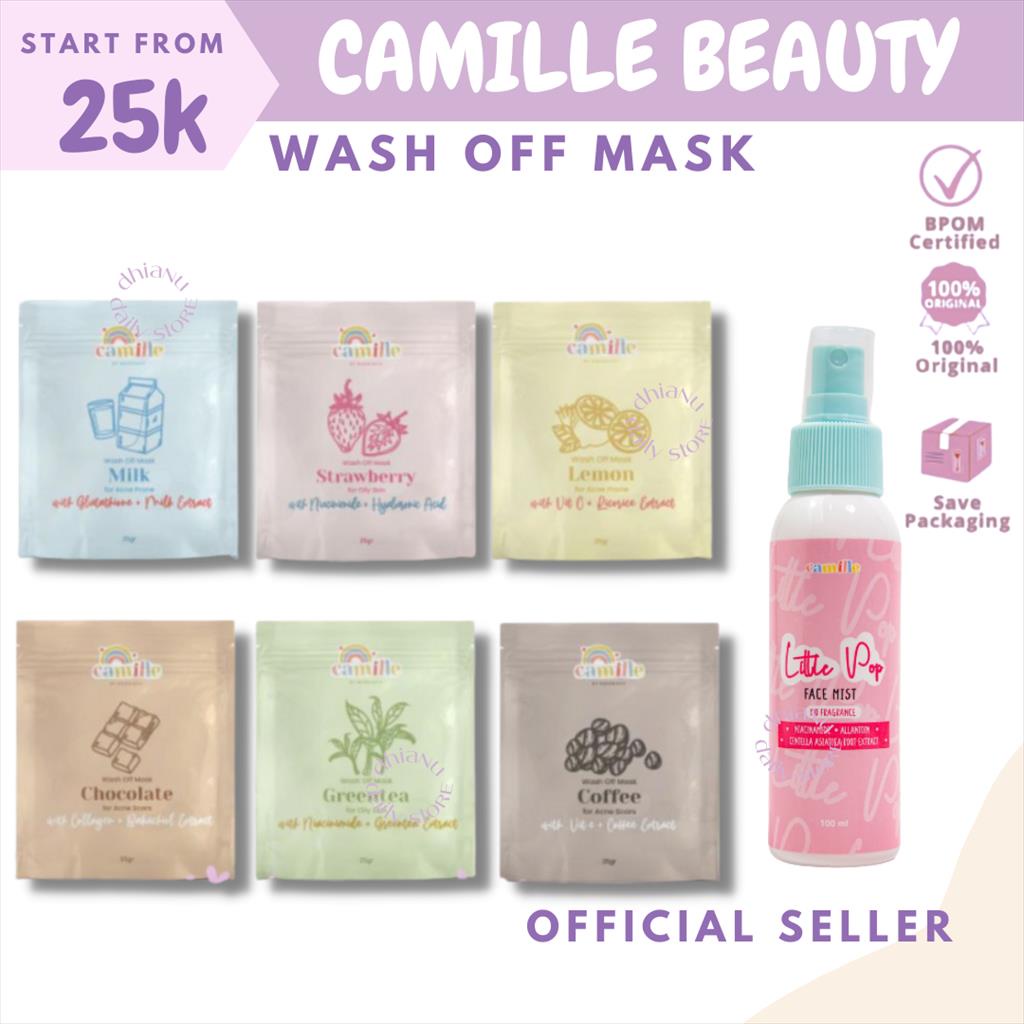 Jual CAMILLE BEAUTY WASH OFF MASK LITTLE POP FACE MIST MASKER WAJAH | Shopee Indonesia
