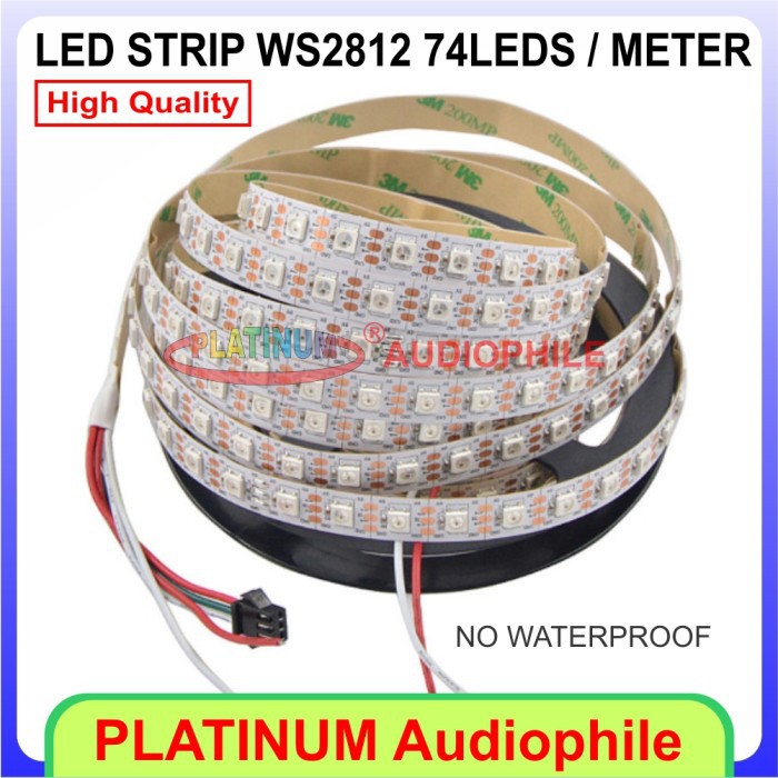 Jual LAMPU RGB LED STRIP WS2812 SMD 5050 74 LED PER 1 METER | Shopee ...