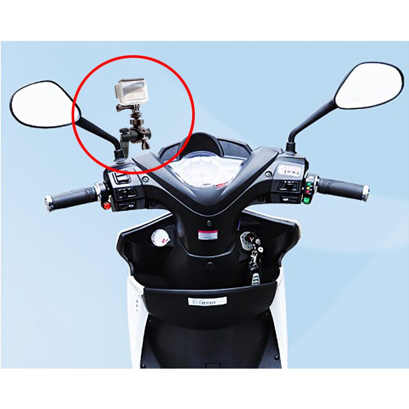 Jual 2 in 1 Holder GoPro di Spion dan Stang Sepeda Motor Bracket untuk ...
