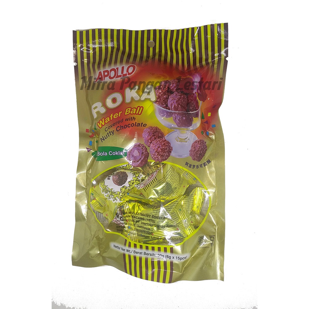 Jual Wafer Bola Coklat Roka Apollo / Apollo Roka Wafer Ball Nutty ...