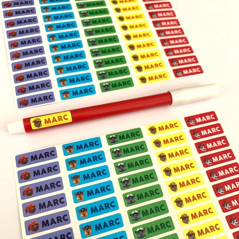 Jual Stiker alat tulis / Pensil Warna Waterproof anti air / Stiker nama ...