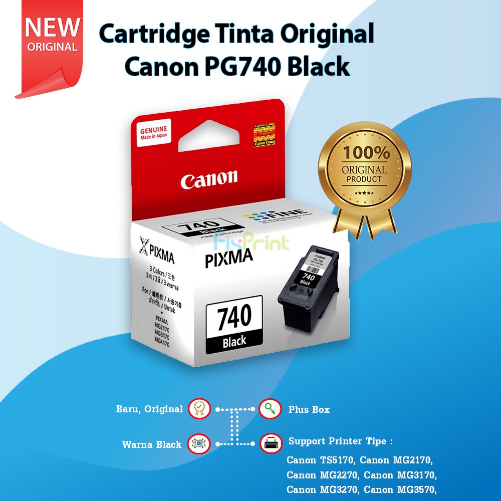 Jual Cartridge Tinta Canon PG740 PG 740 Black Printer TS5170 MG2170 ...
