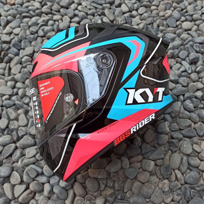 Jual Helm KYT TT Course Overtech Black Pink | Shopee Indonesia