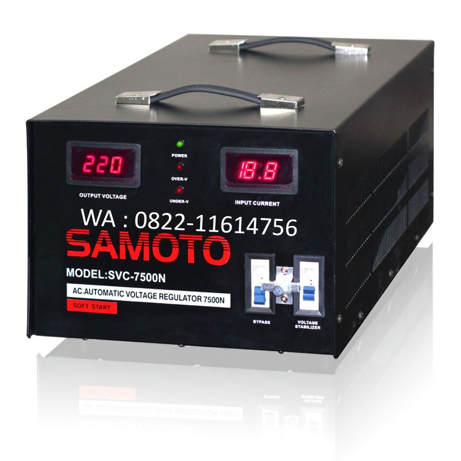 Jual Stabilizer SAMOTO 7500N / 7500 VA Stavol Listrik Servo Motor AVR SVC GARANSI 1 TAHUN ...