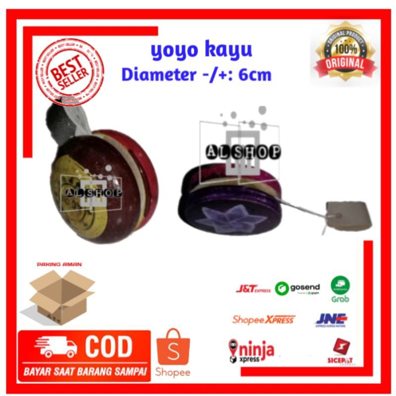 Jual MAINAN YOYO KAYU TRADISIONAL JADUL 90an | Shopee Indonesia
