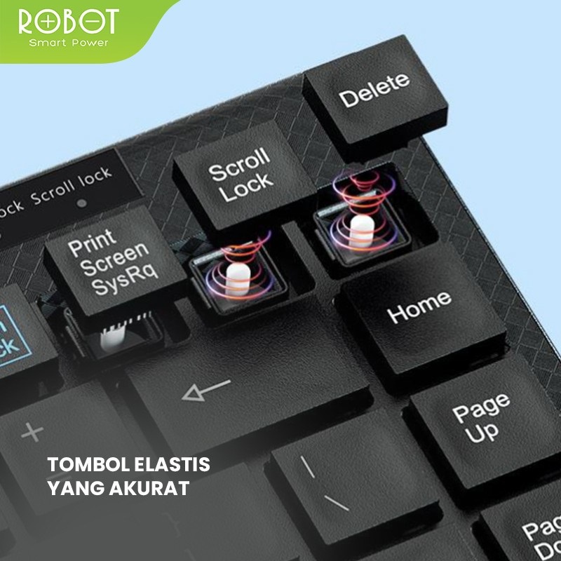 Jual Robot RK10 Keyboard Portable Mini USB Wired Keyboard Ultra-Thin ...
