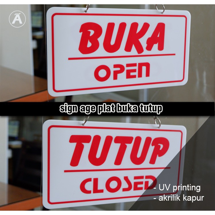 Jual Acrylic Signage Open Close Akrilik Buka Tutup | Shopee Indonesia