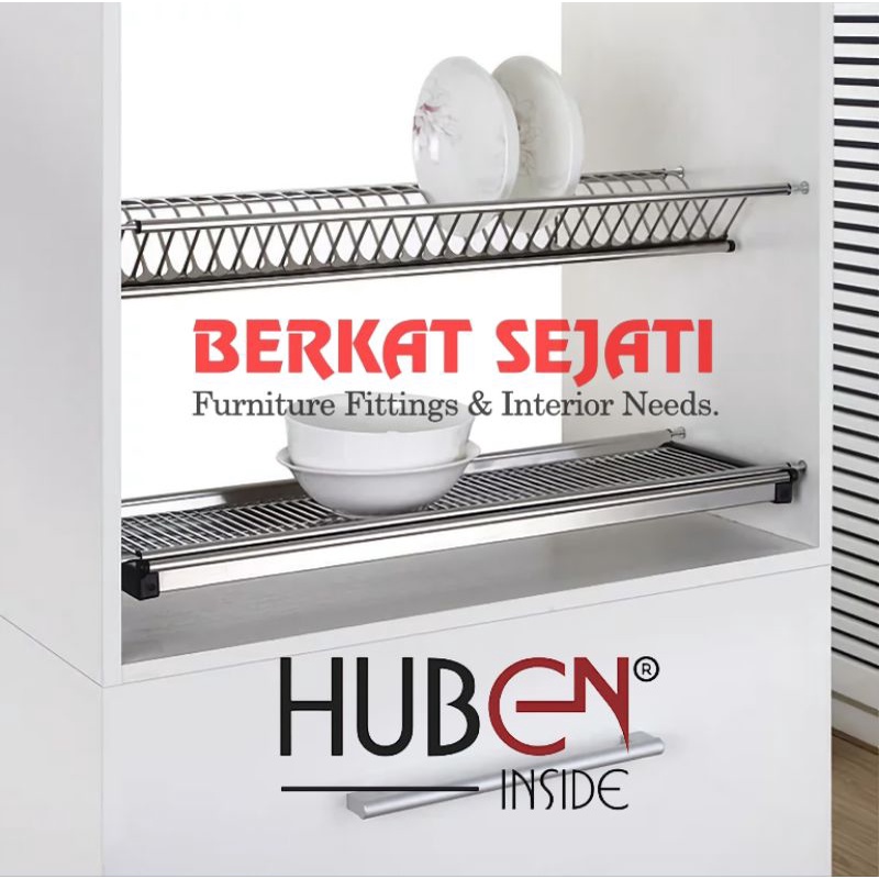 Jual 70cm Rak Piring Gelas Stainless Steel SUS 304 Kitchen Set Kabinet ...