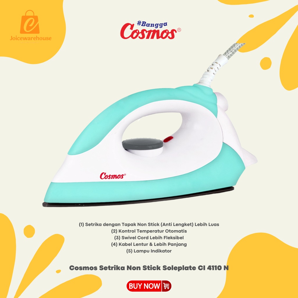 Jual Cosmos Setrika Non Stick Soleplate CI 4110 N | Shopee Indonesia