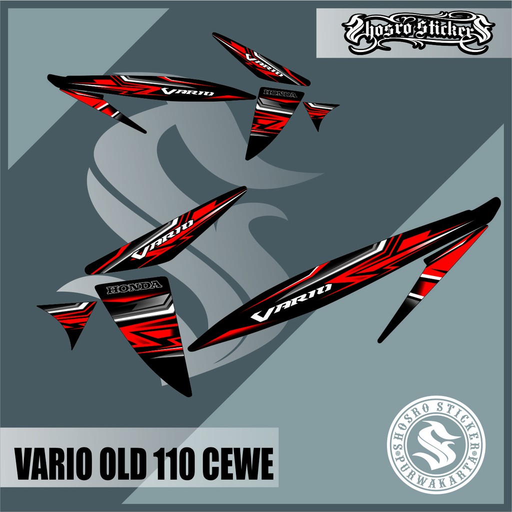 Jual STIKER DECAL / STRIPING VARIASI MOTOR VARIASI VARIO CW 110 OLD VARIASI STICKER SIMPLE LIS ...