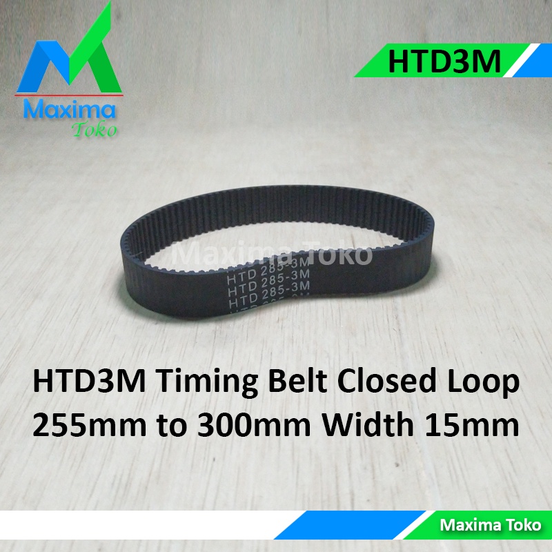 Jual HTD3M Timing Belt 255mm 270mm 285mm 300mm gigi 85 90 95 100 L 255 ...