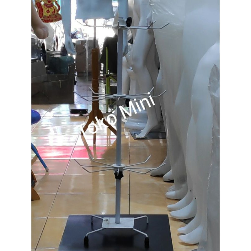 Jual PAJANGAN RAK MATAHARI 3 SUSUN DISPLAY PUTER, KAKI STABIL PUTIH (1 ...