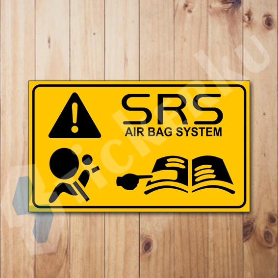 Jual Stiker SRS Airbag Yellow Warning Sign LN | Shopee Indonesia