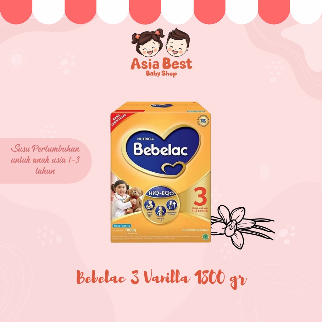 Jual BEBELAC 3 VANILLA 1800 GR / Susu Pertumbuhan untuk anak usia 1-3 ...