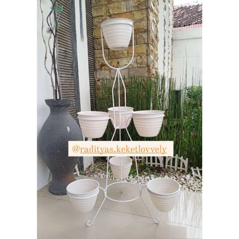 Jual RAK BUNGA MENARA MUAT 7POT | Shopee Indonesia
