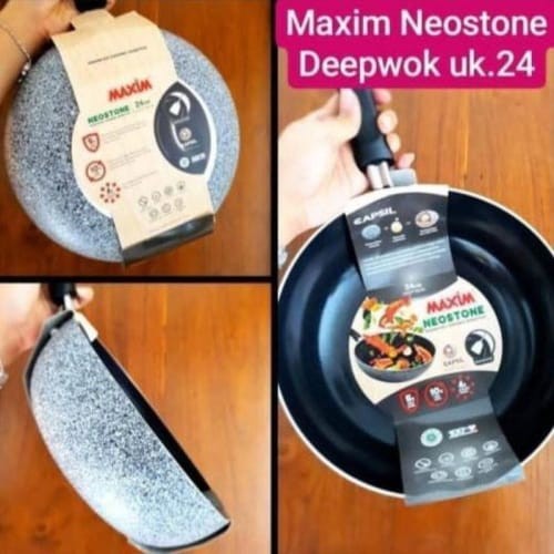 Jual Maxim Deepwok Neostone Marble Ceramic Anti lengket 24 cm | Shopee Indonesia