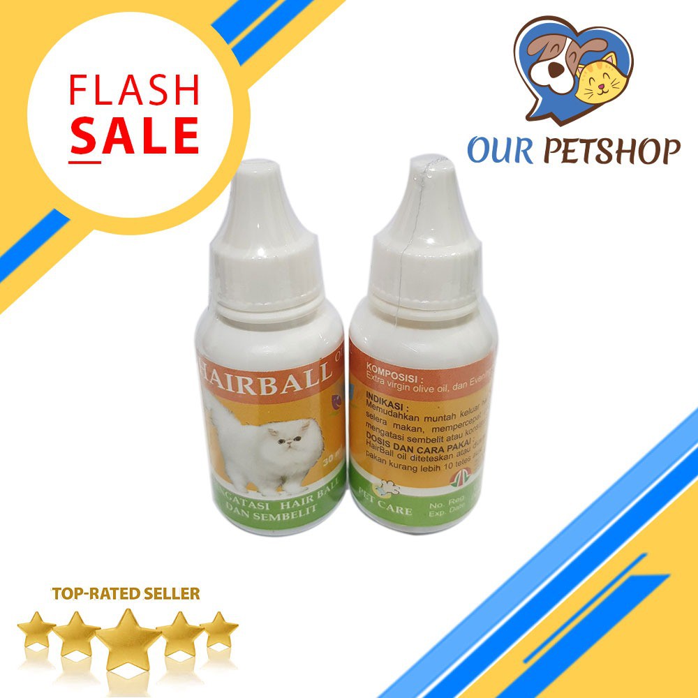Jual HAIRBALL Oil CAT Obat Kucing Sembelit Ampuh BAB Lancar 30ml ...