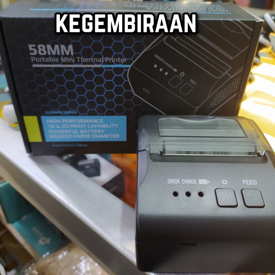 Jual Mini Printer Portable Kasir Thermal Bluetooth 58mm Android iOS ...