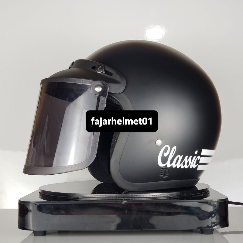 Jual Helm Bogo Classic Dewasa Half Face Kaca Datar dan Cembung SNI ...