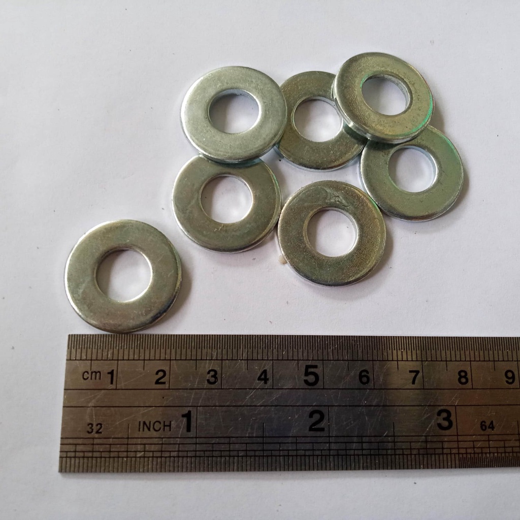 Jual RING PLAT M10 GALVANIS RING 10MM PUTIH WAHSER M10 PUTIH RING PLAT ...