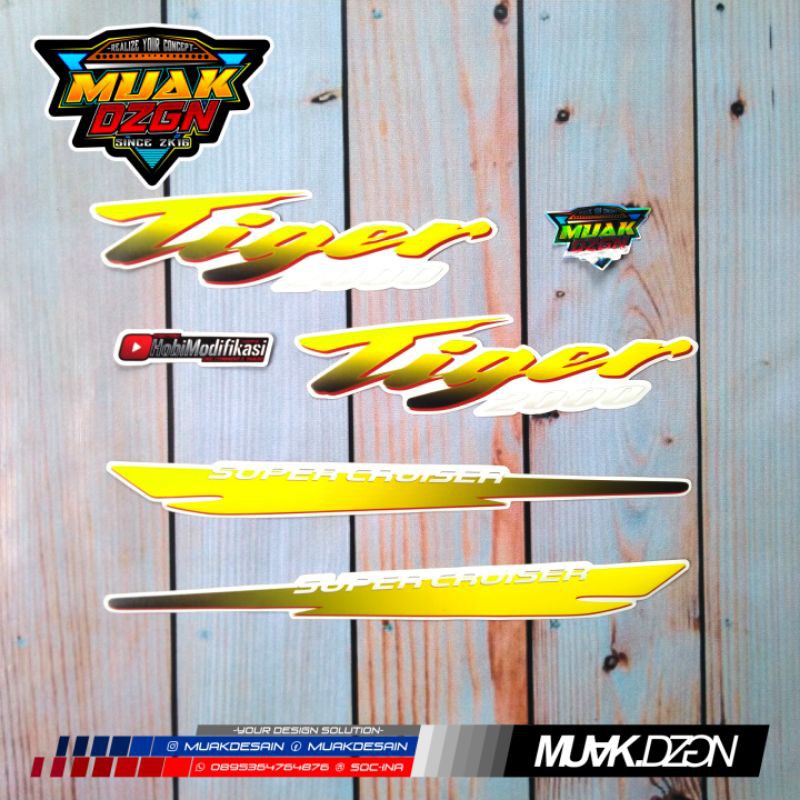 Jual Striping Tiger 2000 / Tiger Lawas 94 96 Kuning Bahan Transparan ...