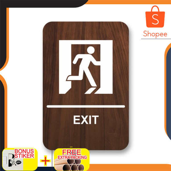 Jual papan petunjuk pintu keluar - pintu exit - exit signage indoor ...