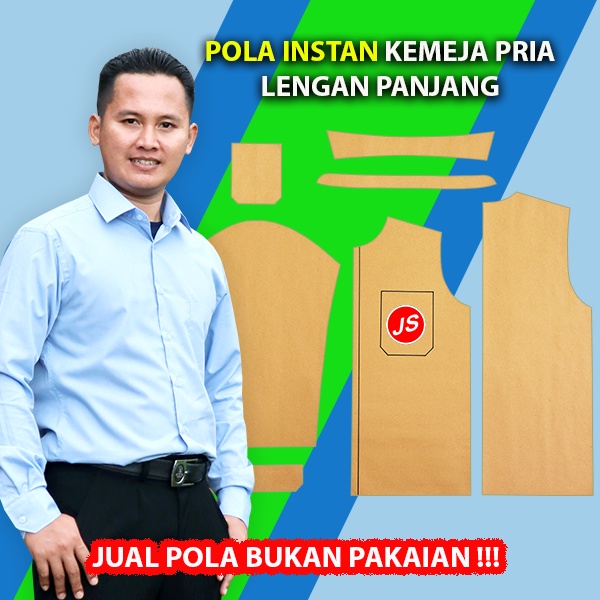 Jual Pola Instan Kemeja Pria Lengan Panjang [ Pola Baju Jamblang Studio ] | Shopee Indonesia
