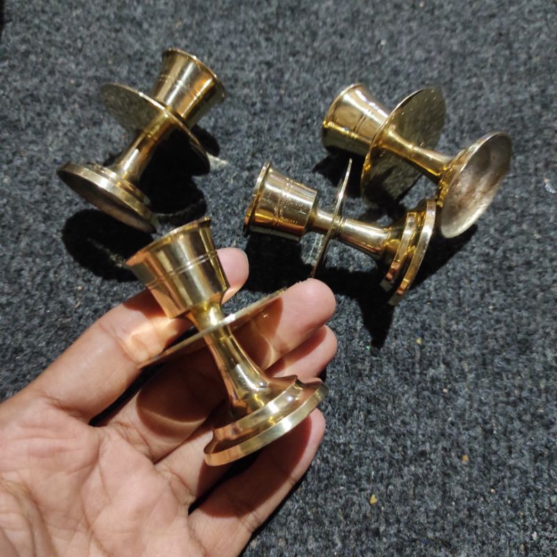 Jual Tempat Lilin Kuningan Mini – Brass Candle Holder Polos Ukuran 4,5× ...