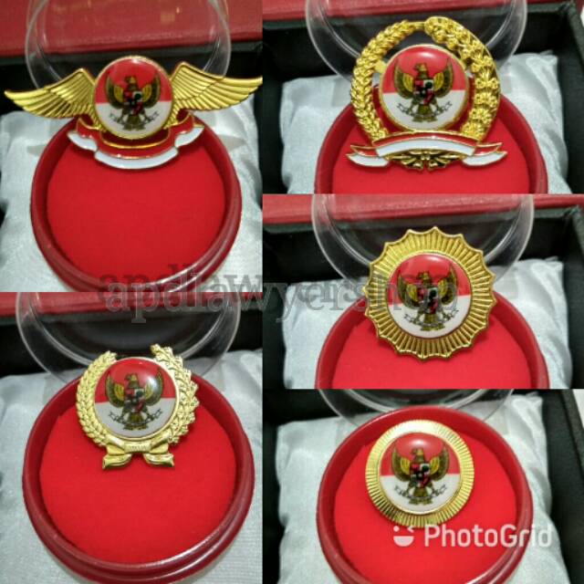 Jual Pin bross burung garuda indonesia merah putih kuningan ORIGINAL ...