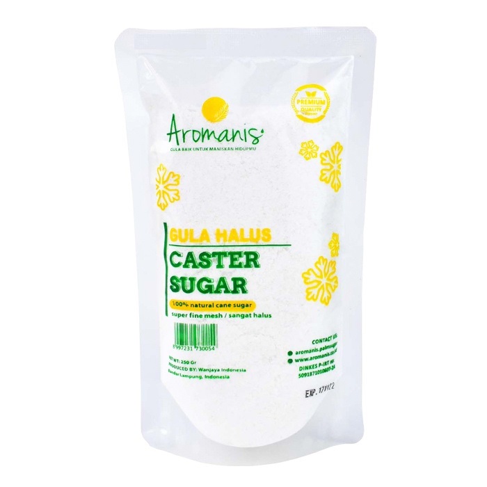 Jual Aromanis Caster Sugar / Castor Sugar / Gula kastor / 250g | Shopee ...