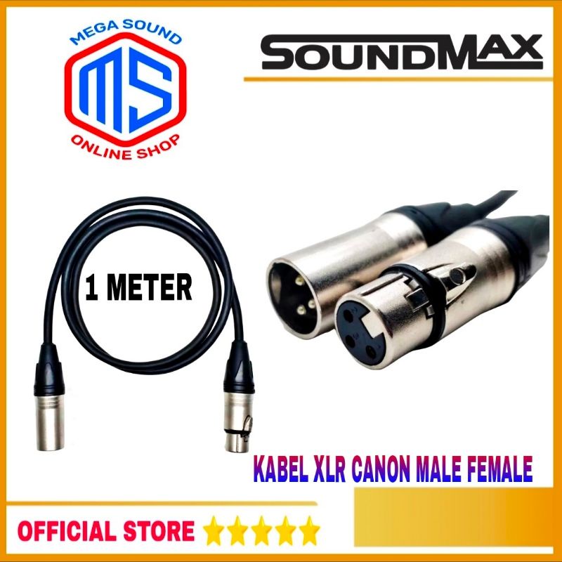 Jual Kabel XLR Canon Male Female SOUNDMAX 1 meter | Shopee Indonesia