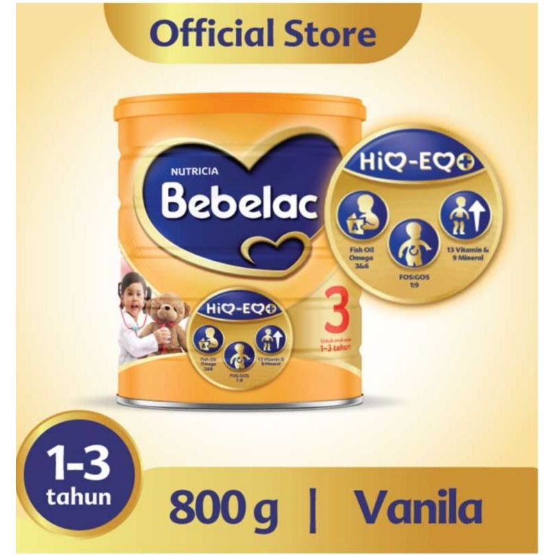Jual Bebelac 3 Susu Pertumbuhan Fos & Gos Vanilla 800g | Shopee Indonesia
