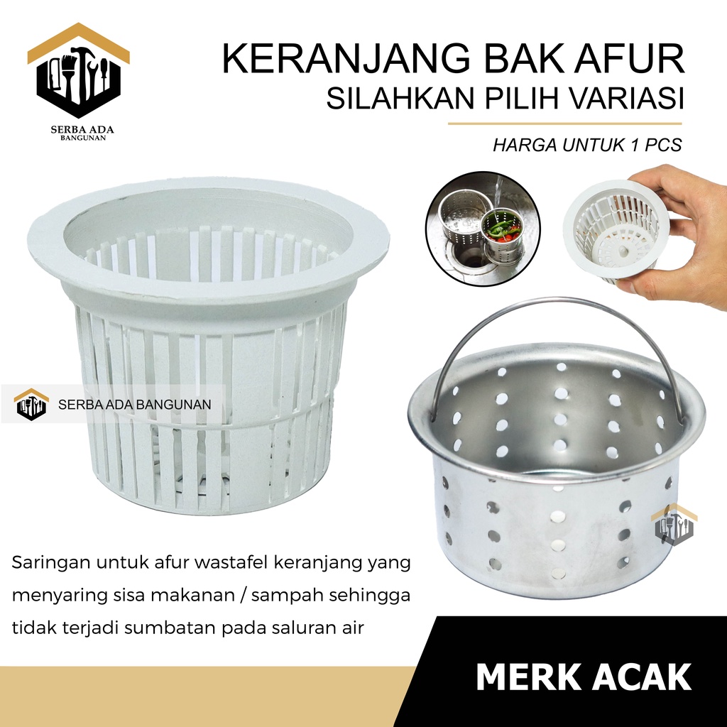 Jual SARINGAN AFUR PVC & STAINLESS SUS 304 / KERANJANG BAK CUCI PIRING ...