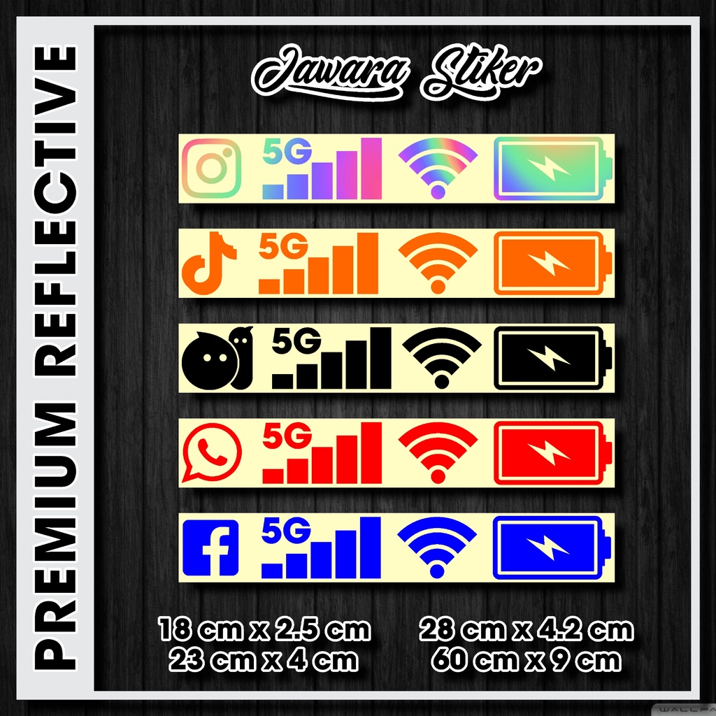 Jual VIRAL stiker INDICATOR 60 CM NOTIF MI CHAT TIKTOK WHATSAPP ...