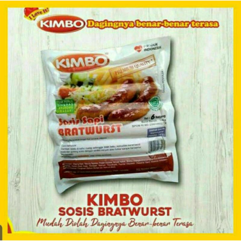 Jual Kimbo Bratwurst Sosis Original 500gr isi 7 | Shopee Indonesia