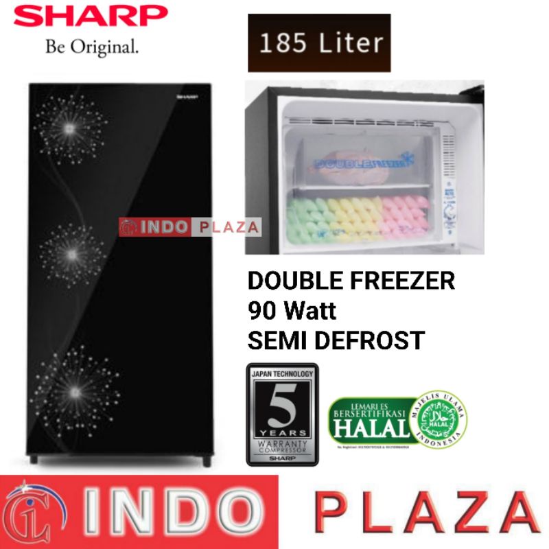 Jual KULKAS SHARP 1 PINTU SJ-X197W-DW Double Freezer | Shopee Indonesia