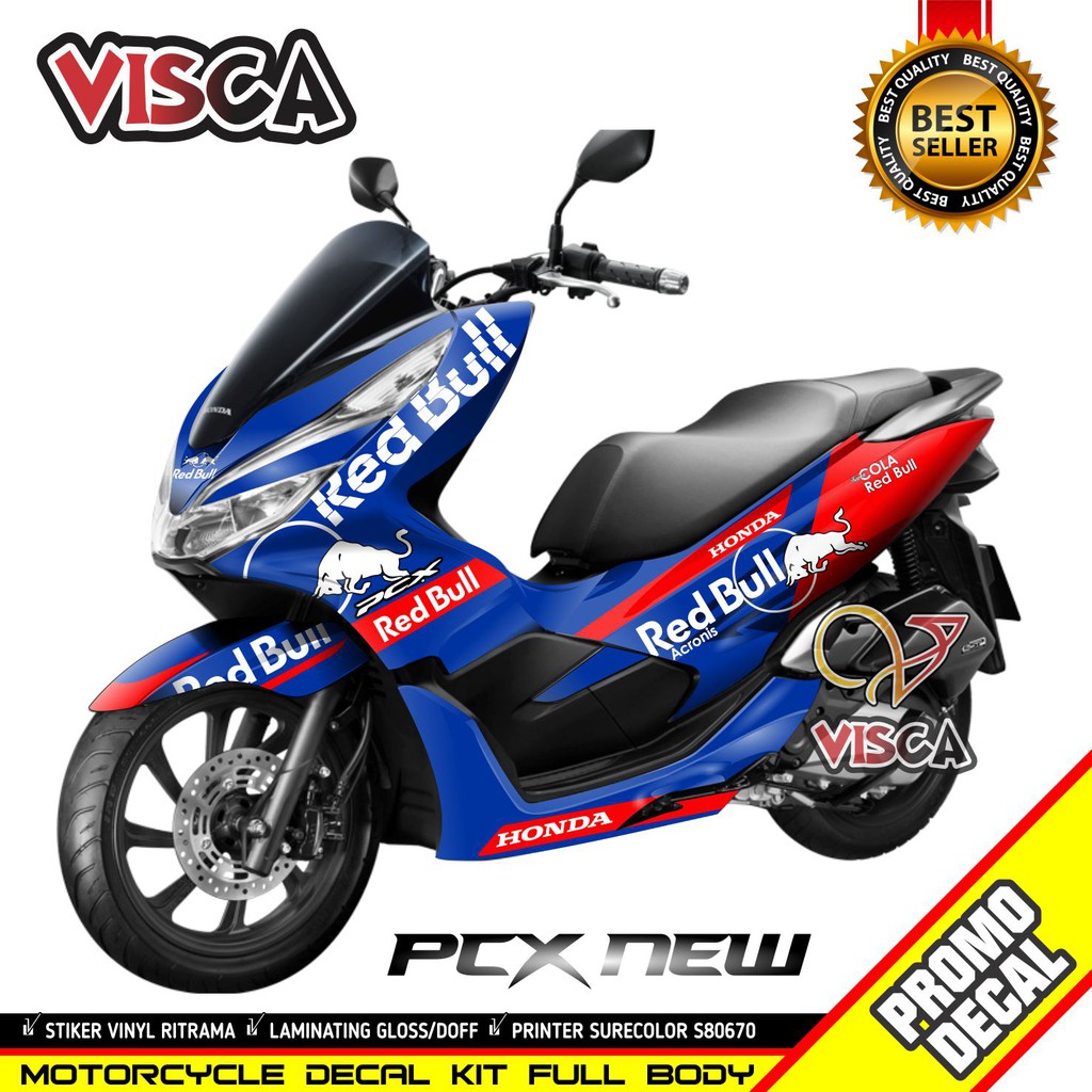Jual Decal Pcx 150 Full Body Red Bull | Shopee Indonesia