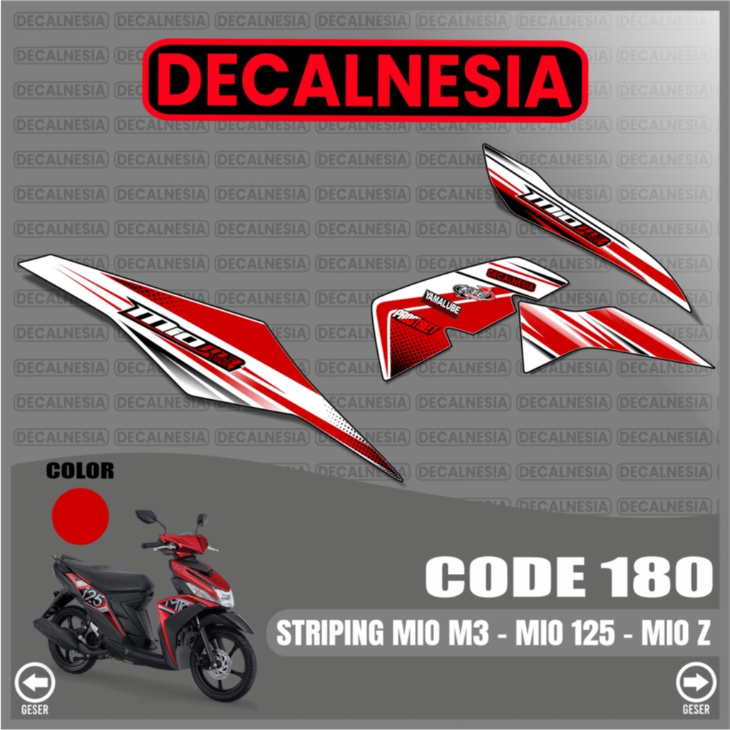 Jual Stiker Striping Mio M3 125 Semi Full Sticker Motor Yamaha Variasi ...