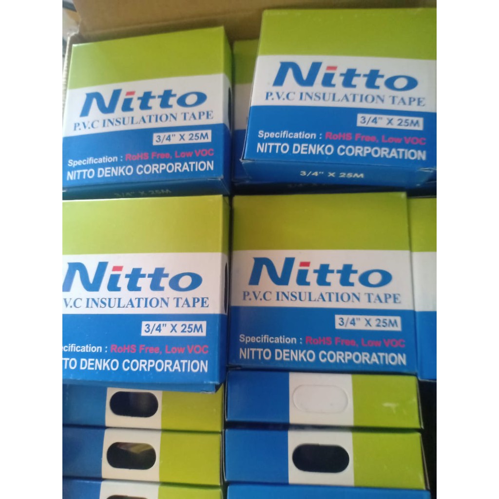 Jual ISOLASI NITTO ORIGINAL / ISOLASI LISTRIK HITAM | Shopee Indonesia