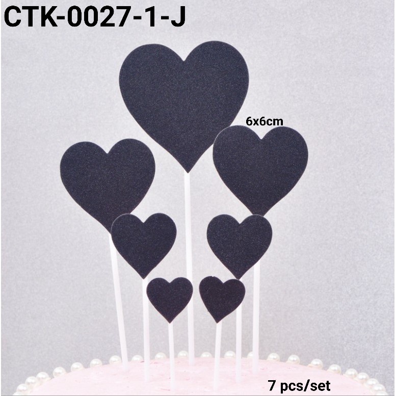 Jual GR-CTK-0027 Cake topper kertas kue bintang hati gold merah silver yamama baking | Shopee ...