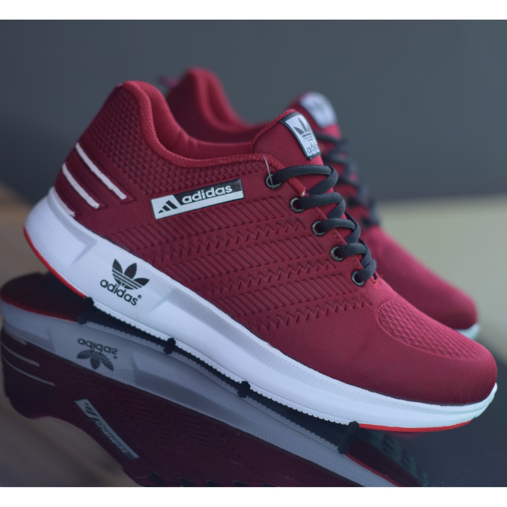 Jual SEPATU SNEAKERS ADS OLAHRAGA PRIA WANITA - MERAH MAROON | Shopee ...