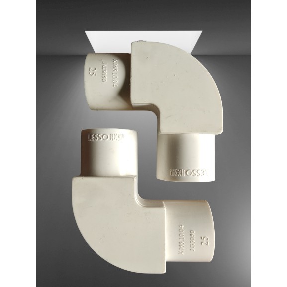 Jual Elbow Conduit 25mm 3/4" inch LESSO Elbow Dus Box With Cover ...