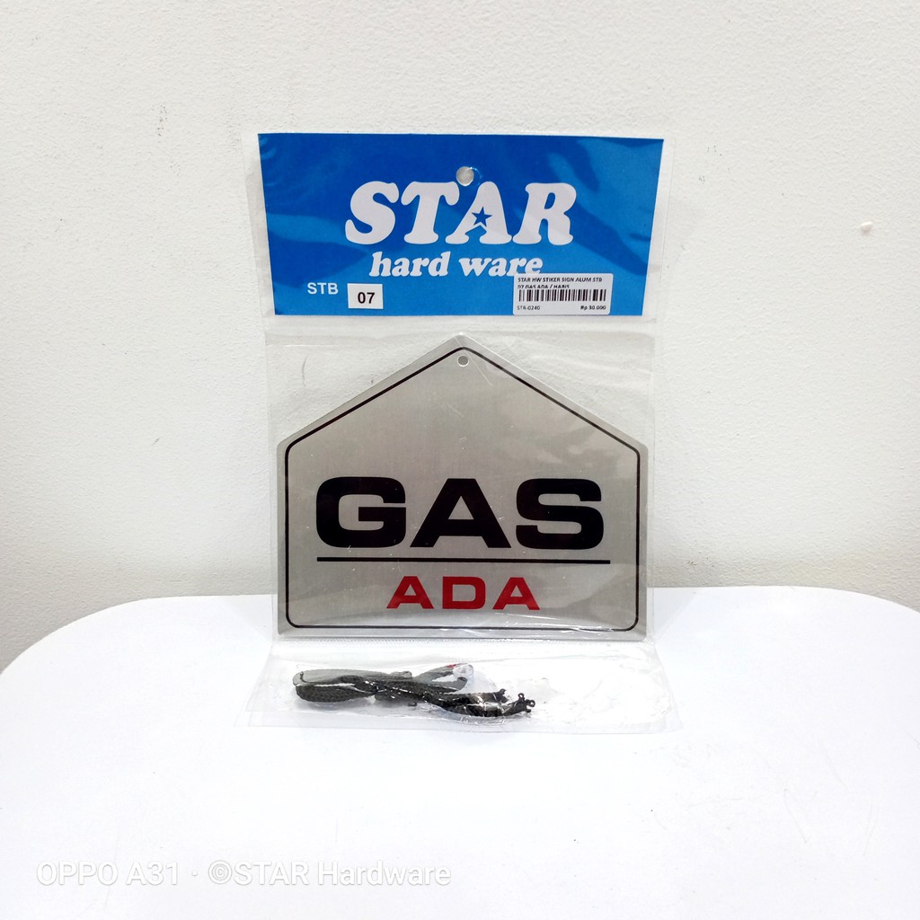 Jual STAR HARDWARE - STB07 STIKER GAS ADA / HABIS - STICKER SIGN ...