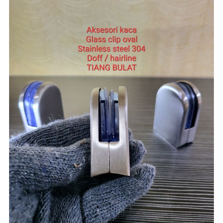 Jual JEPIT KACA OVAL DOFF TIANG BULAT BRACKET GLASS CLAMP CLIP ...