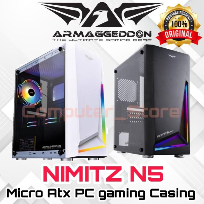 Jual Case Komp Casing Gaming Pc Armageddon Nimitz N5 Aurora Micro Atx ...