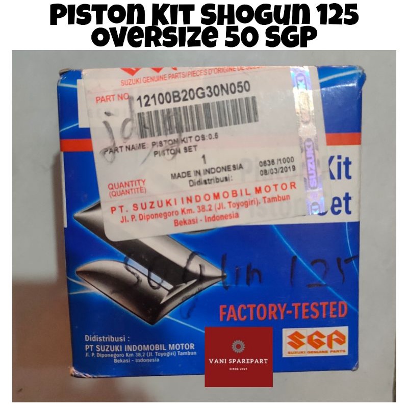 Jual PISTON KIT SHOGUN 125 RR OVERSIZE 50 ORIGINAL SUZUKI | Shopee ...